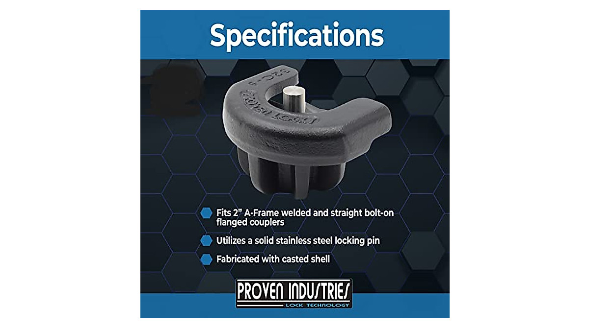 Proven Locks Model S175: Secure 2-inch Trailer Lock