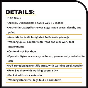 1:50 Caterpillar 420F2 IT Backhoe Loader - High Line Series by Diecast Masters - 85233 (Comes with Auger, Material Arm, Pallet Fork, and H70 Hammer attachments)