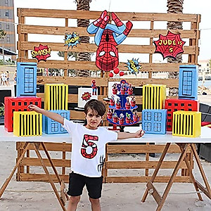 Spider Friends Cupcake Stand Set-3-Tier Round Cardboard Cupcake Stand Dessert Display Stand,Spider Decorations Party Supplies for Kid's Birthday Party Decoration