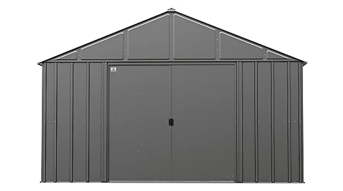 Arrow Shed Classic 12x12 Steel Storage Shed in Charcoal - Durable & Secure