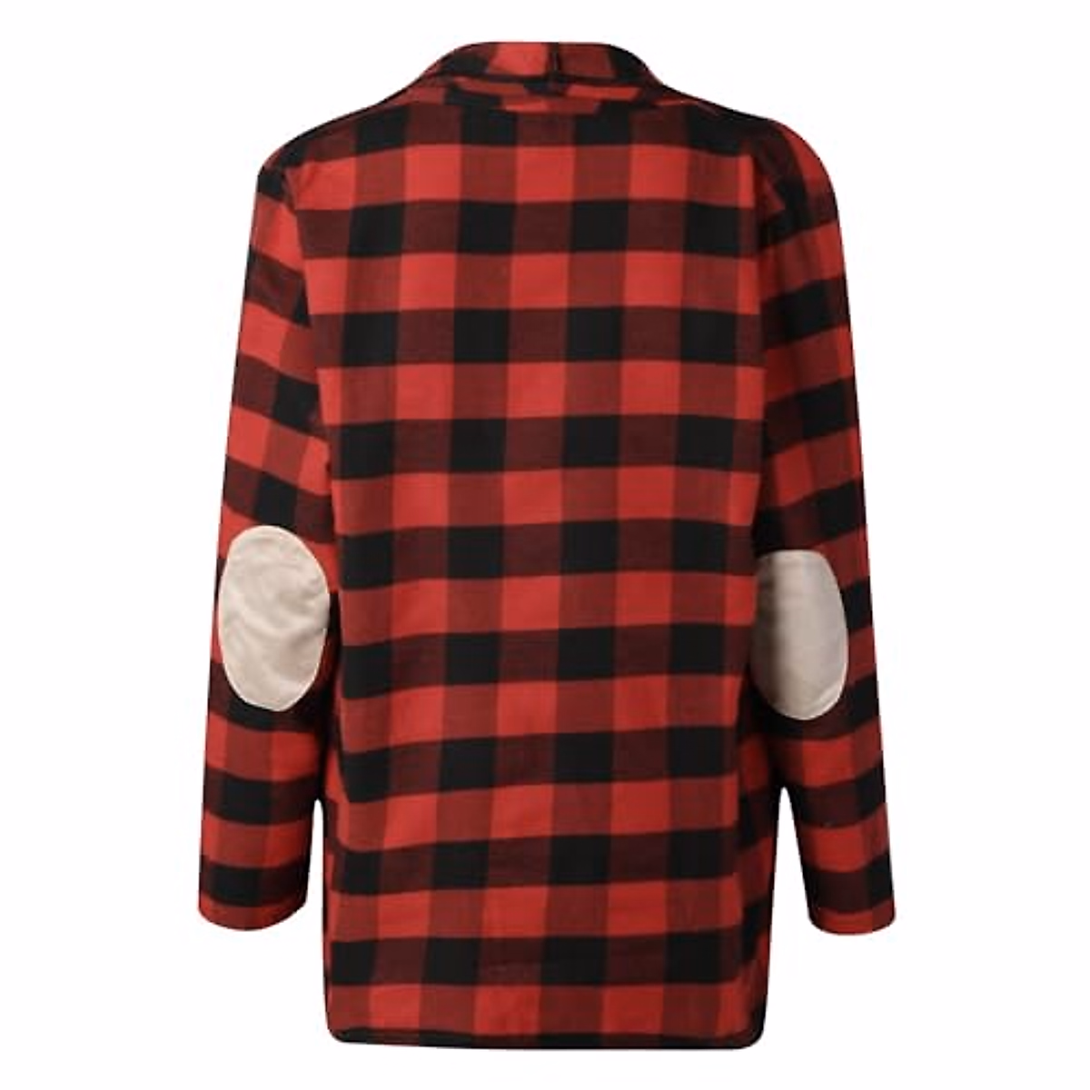 BAXLIMEK Cardigan For Women,2023 Fall Fashion Clothes Trendy Plaid Print Long Sleeve Shirts Outerwear,Dressy Casual Loose Open Front Lightweight Coats Plus Size Going Out Tops(B-Red,L)