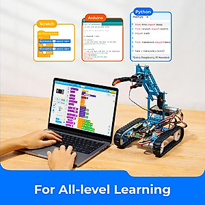 Makeblock mBot Ultimate 10 in 1 Robot Building Toys, Robotics Kit App Remote Control Robot Toys Compatible with Arduino C & Raspberry Pi, STEM Educational DIY Robot Arm Kit Gift for Teenagers & Adults