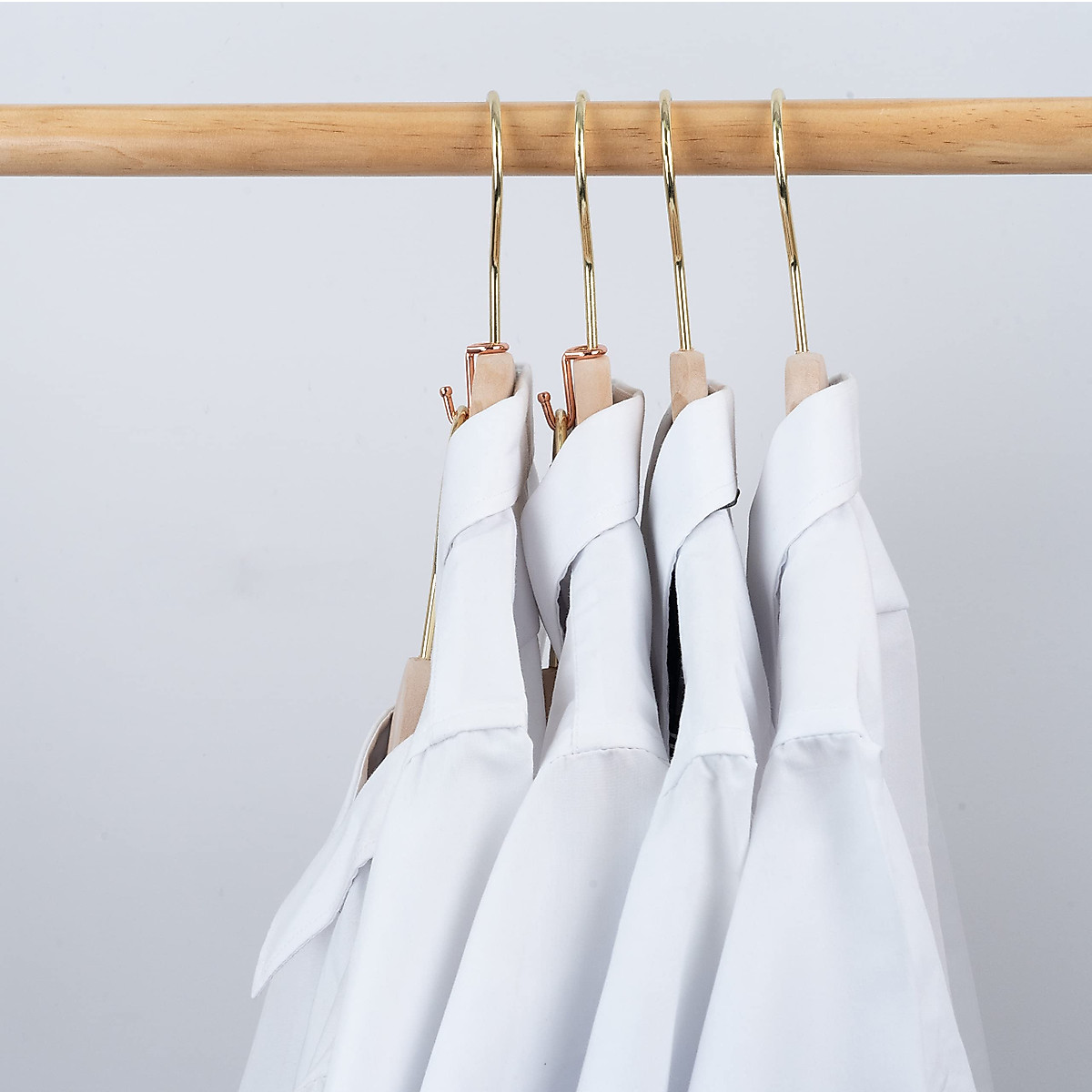 Koobay Clothes Hanger 36Pcs Connector Hooks Stable Hanger Rose Gold Metal Outfit Hangers Extender Clips Mini Cascading Hanger Hooks