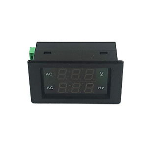 Proshopping Digital AC Voltage Frequency Meter, AC 80-500V Voltmeter 45-65Hz Frequency Counter, LED Display Voltage Gauge, Mini Volt Hz Monitor Tester, High Voltage Panel Indicator -for Generator, RV