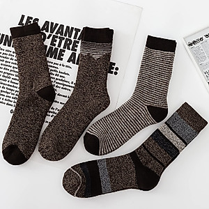 Sock Amazing Fuzzy Socks for Women Girls Thermal Socks Winter Socks for Women Thick Crew Socks Boot Socks Size 9-11 Dark Brown