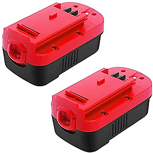 Enermall 2 Pack 3.6Ah Ni-Mh Replacement Battery HPB18 Compatible with Black and Decker 18V Battery HPB18-OPE 244760-00 A1718 FS18FL FSB18 Firestorm Cordless Power Tools