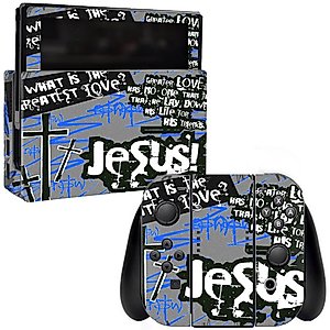 MightySkins Skin Compatible with Nintendo Switch wrap Cover Sticker Skins Love Jesus
