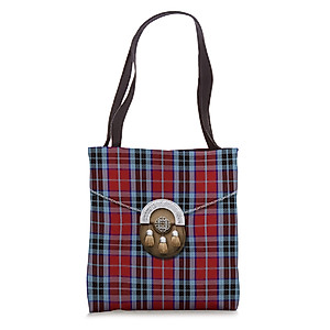 Scottish Clan MacTavish Tartan Plaid With Sporran Tote Bag