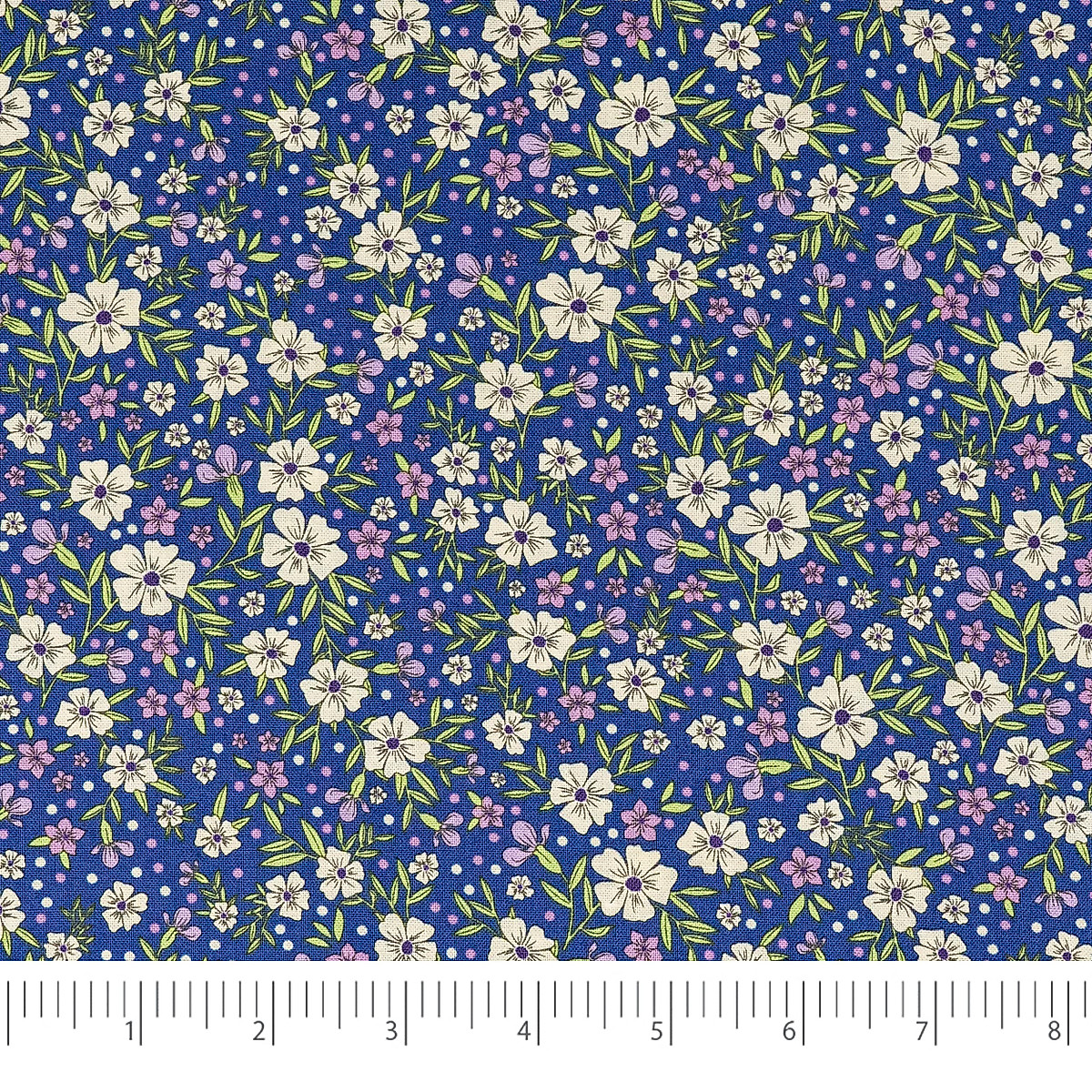 Singer Fabric, 100% Cotton, 5 Pieces Bundle, Purple Floral Field