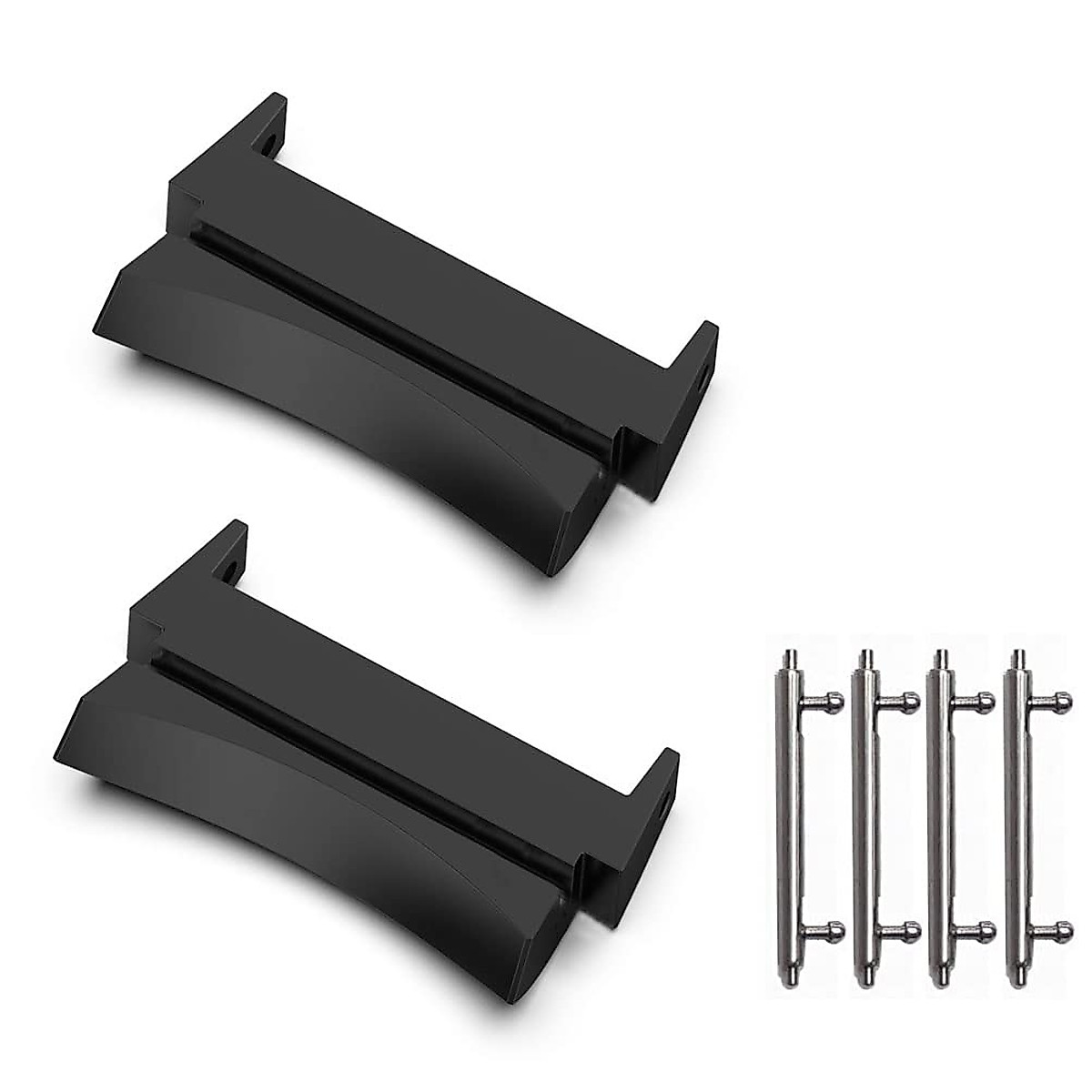 Sankel Stainless Steel Adapter Compatible for Samsung Galaxy Watch 4/5 Strap, Watch Band Metal Replacement Connector for Galaxy Watch 4/5 44mm 40mm, Watch 5 Pro 45mm,Watch 4 Classic 42mm 46mm (Black)