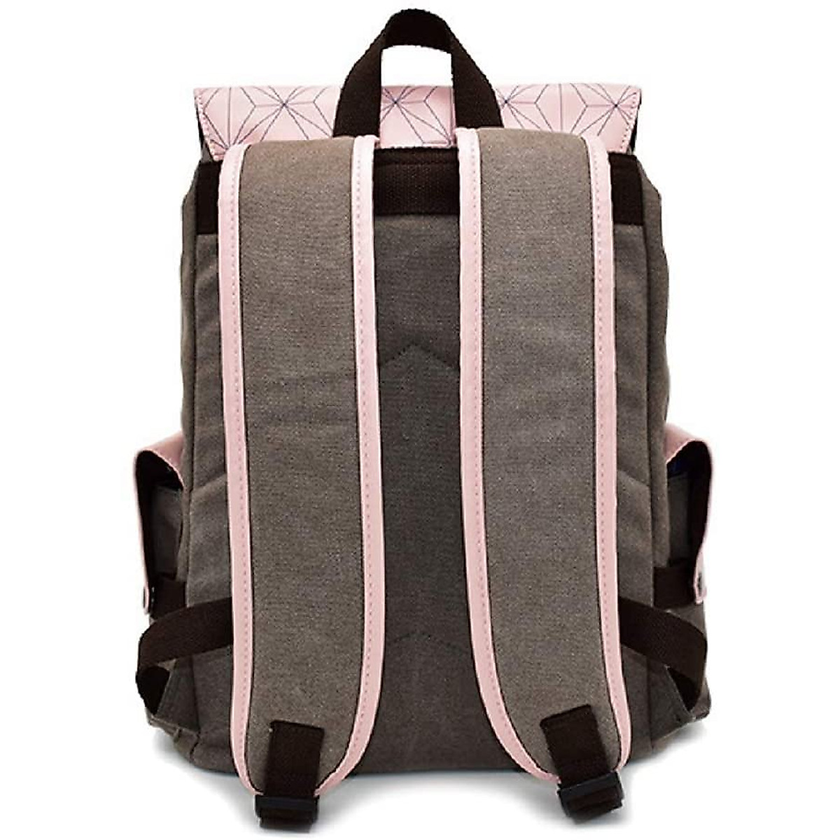 Backpack Drawstring Rucksack Canvas Laptop Backpack Bookbag Travel Bag For Unisex Teens Adults One Size Pink
