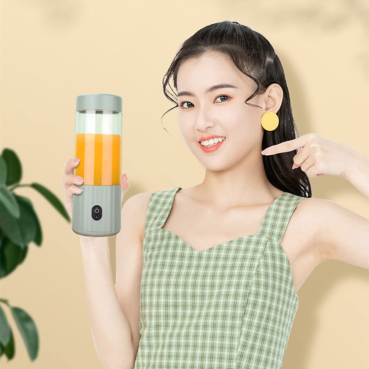 Portable Blend-er USB Rechargeable - Personal Blend-er for Shakes And Smoothies, Fruit Juicer with 6 Blades, Handheld Blenders for Sports, Travel, Outdoors