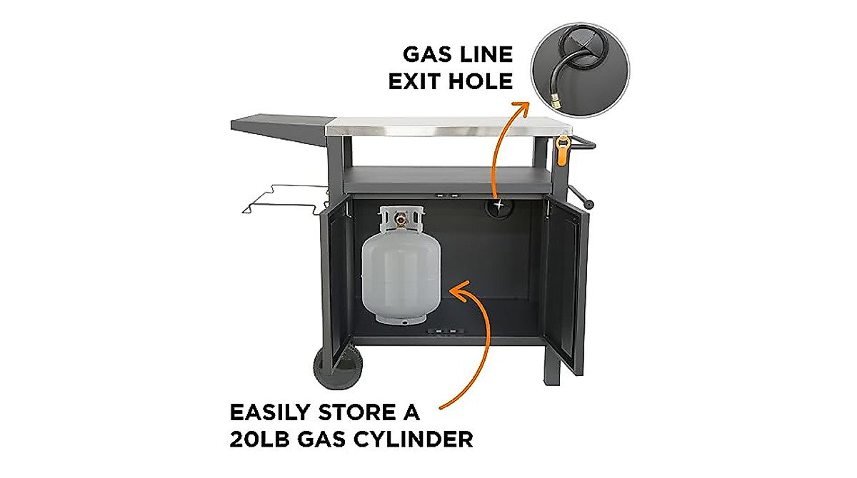 EMBERLI XL Grill Cart: Outdoor Modular BBQ with Storage