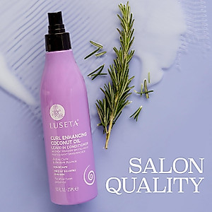 Luseta Leave in Conditioner for Curly with Coconut Oil Promotes Shining, Bouncy, Frizz-free, Sulfate Free Paraben Free 8.5Fl Oz