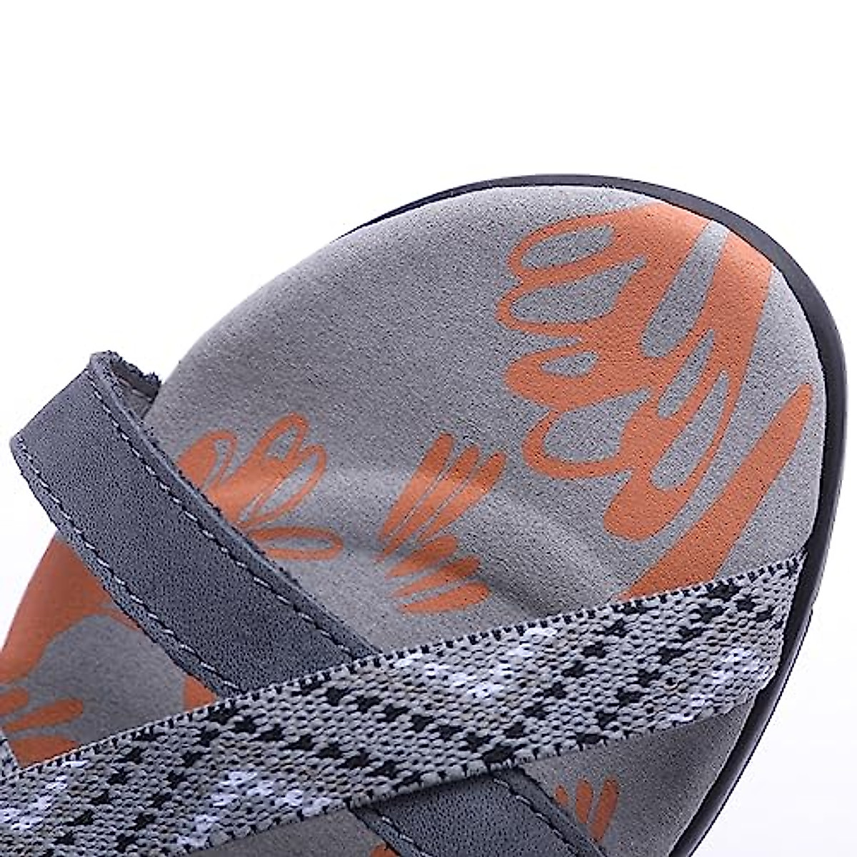 Harssidanzar Women's Sandals Walking Sandals Outdoor Sandals With Strap Adjustable Beach Sandals Casual Hiking SL257US,Grey,Size 7.5