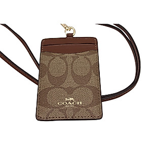 Coach Signature PVC Lanyard ID Holder