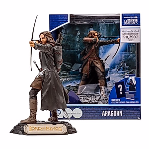 McFarlane Toys - WB 100: Aragorn (The Lord of The Rings) Movie Maniacs, 6in Posed Figure