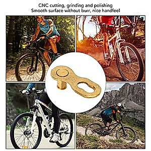 Bike Missing Chain Link, Bike Mechanical Repair Kit 10 Pairs Of 9 Speeds Reusable Gold Bike Msising Chain Link Manganese Steel Bike Owner Connected Chain Link Used For Mountain Biking Road Bikes