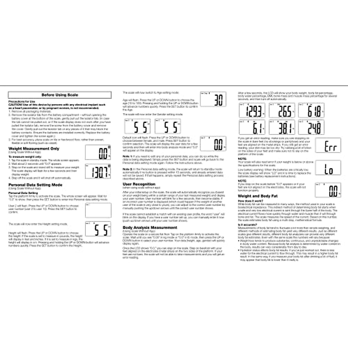 Weight Watchers Scales by Conair Bathroom Scale for Body Weight, Glass Digital Scale, Body Analysis Measures Body Fat, Body Water, BMI, Bone Mass & Muscle, Measures Weight up to 400 Lbs White