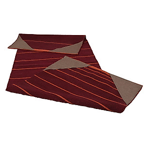 KD Yoga Rug Blanket Convert Plastic Yoga Mat to Eco Friendly 100% Cotton Reipping with Corner Pocket (Red-Orange)