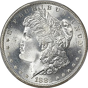 1881 S Morgan Dollar, CAC Verified PCGS MS68