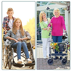 Suranew Wheelchair Cup Holder - Portable Mobility Drink Holder - Compatible with Walker, Rollator, Transport Chair ，Scooter or Stroller - Easy to Install, Removable