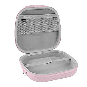 Geekria NOVA Shield Headphones Case, Compatible with AirPod Max Headphones Case, Replacement Hard Shell Travel Carrying Bag with Room for Smart Case and Accessories Storage (Pink)