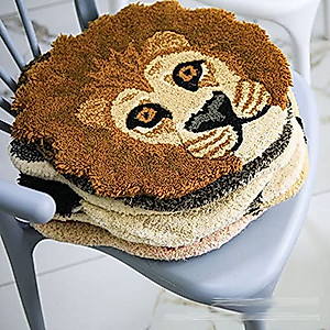 Menglo Tiger Shaped Rug Cute Cartoon Tiger/Lion/Panda Shape Animals Bath Mat Small Area Rug Entrance Door Mats Non Slip Floor Mat Thickened Carpet Decoration for Bedroom Living Room (Pink Panther)