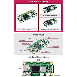 Waveshare Package B Compatible with Raspberry Pi Zero 2 W Bundle with Pi Zero Case Power Supply 5V/3A Micro Card 16GB Card Reader and So On (8 Items)