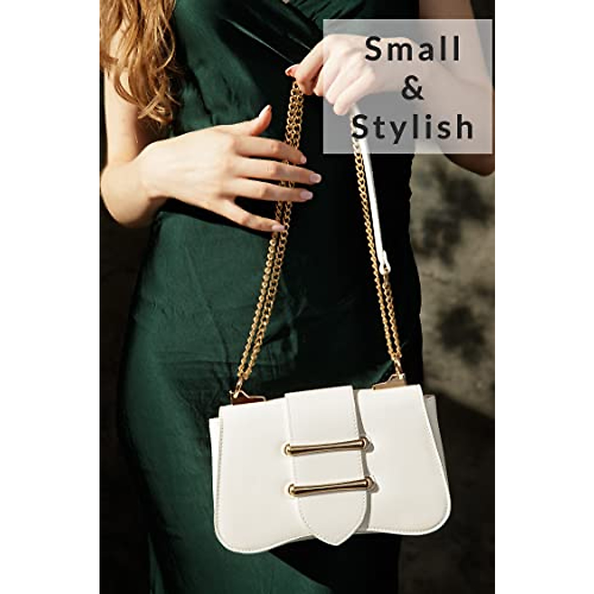 Before & Ever Mini White Shoulder Bag - Small Purse Mini Tote - Small Shoulder Bags for Women - Small White Clutches Purse Bag - White Clutch Handbag - Women's Trendy Cute Purses Hand Bags