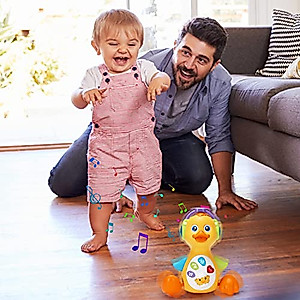 Baby Musical Duck Toy Dancing Walking Tummy Time Toys Light Up Infant Toys 0-3 3-6 Month Baby Toys 6-12 12-18 Months Gifts for 1 Year Old Boys Girls Baby Learning Development Toy Toddler Toys Age 1-2