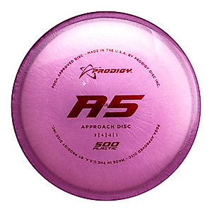 Prodigy Disc 500 A5 | Slightly Overstable Disc Golf Approach | Improve Your Approach Shots | 170-177g | Stable Disc Golf Approach | 500 Plastic | Comfortable Backhand or Forehand | Colors May Vary