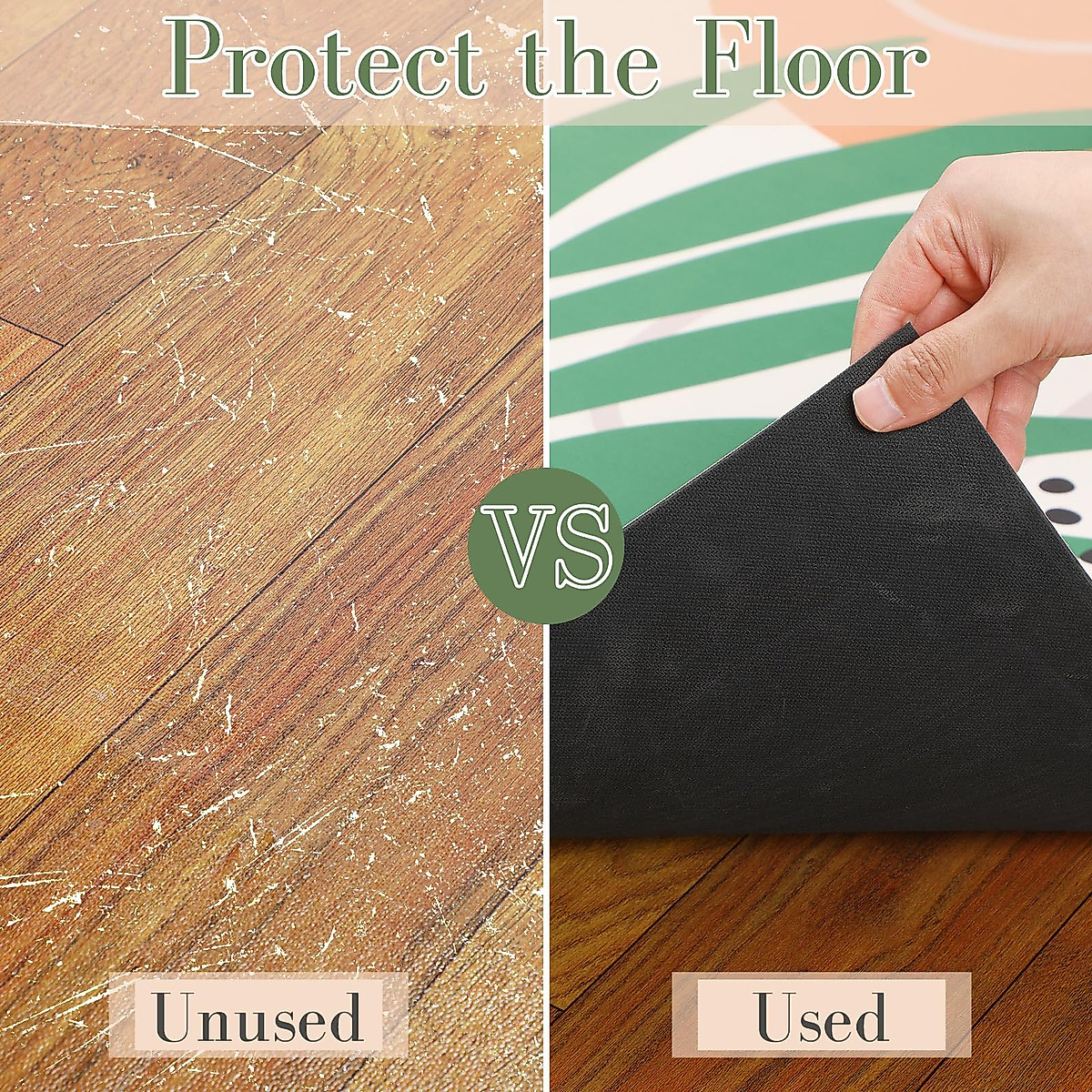 Shellwei Office Chair Mat for Hardwood Floor Abstract Desk Chair Mat 36 x 48 Inches Computer Floor Mat Under Desk Rug for Boho Office Home Desk Supplies