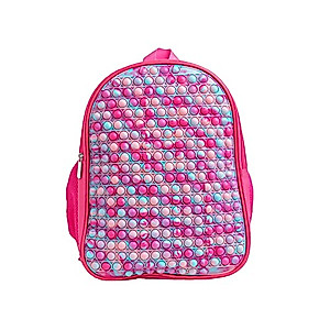 Fidget Pop-On-It Backpack for School, Backpack School Book Bags For Kids Teenagers with Bottle Side Pockets (A)