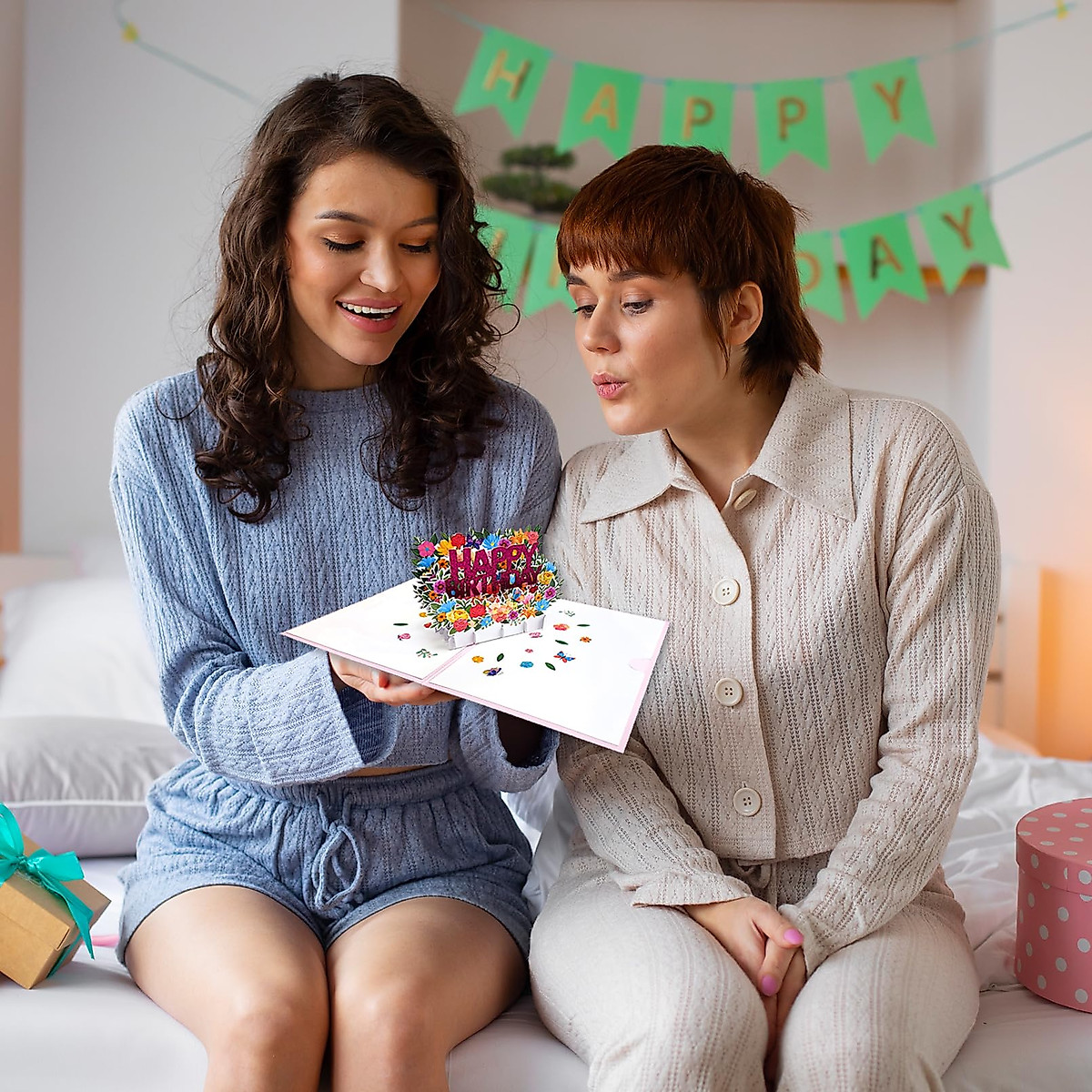 OJsensai Happy Birthday Pop Up Card for Women Men, Sweet Bday Gift for Him Her, Funny Bday Popup Card for Daughter Son, Best Birthday Gift Idea for Girlfriend Boyfriend