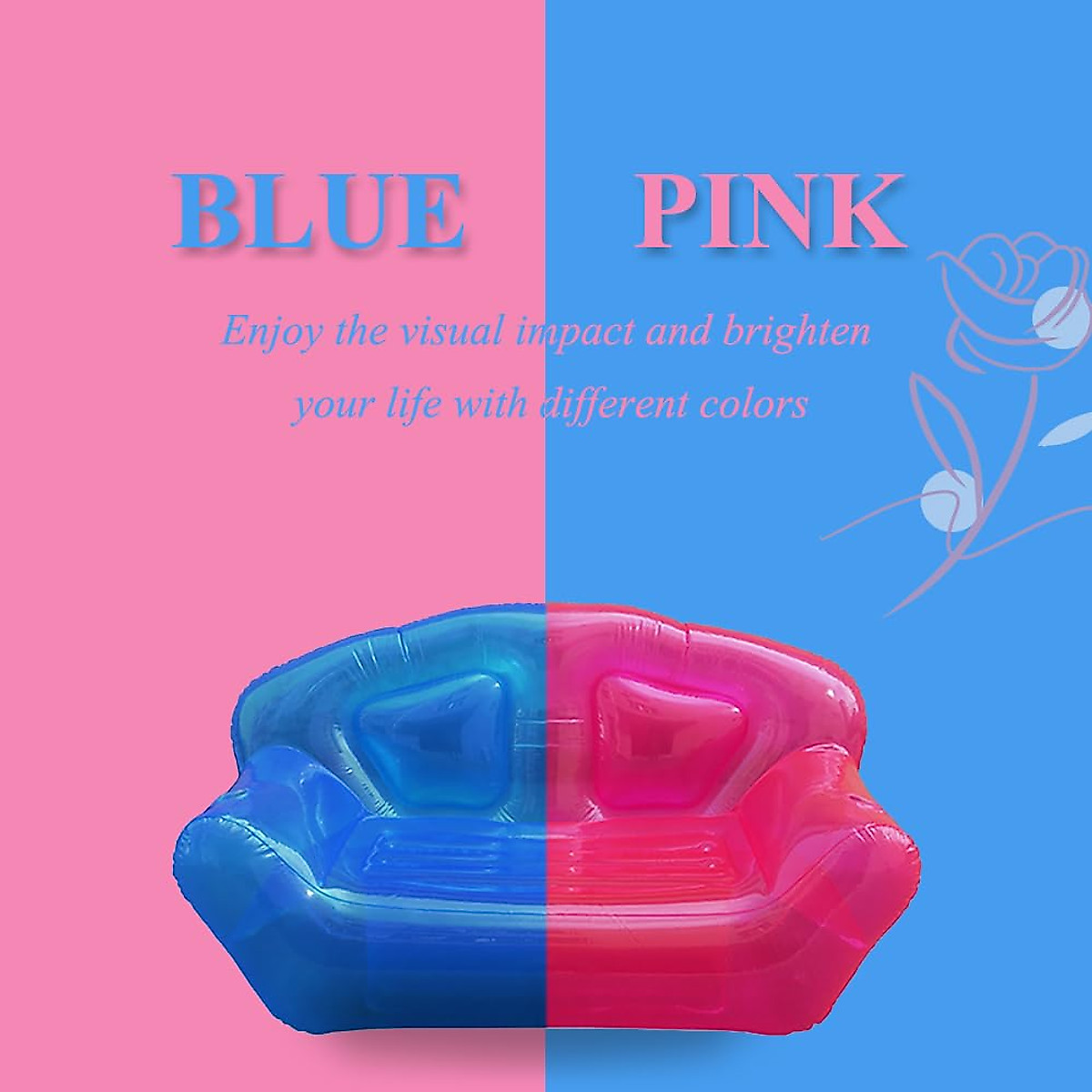 STARBRILLIANT Inflatable Transparent Double Sofa Chair Portable Camping Courtyard Sofa Inflatable Terrace Furniture