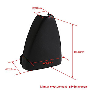 Yibuy 4.3x2.5x3.3cm Black Iron Triangle Drum Claw Hook without Tension Rods 7mm Hole Drum Part Percssion Accessory Pack of 10