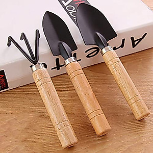 Kids Snow Shovel - Tool Set Metal Head Handle Kids 3Pcs Wood Mini Rake Tools Shovel Garden Tools & Home Improvement