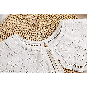 YAKEFJ Casual Decorative False Collar Detachable Dickey Collar Blouse Collar Fake Collar for Women White