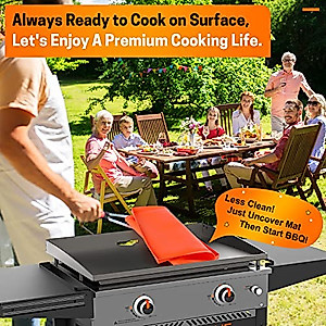 i-FSK Griddle Mat for Blackstone 36", Silicone Griddle Cover Compatible with Blackstone, Blackstone Griddle Accessories, Heavy Duty Grill Cover for All Season Cooking Protective