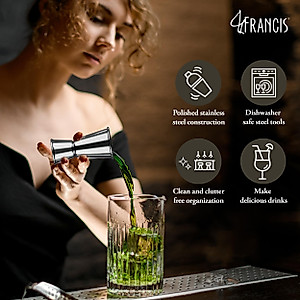 Cocktail Mixer Shaker Set Bartender Kit Set with 10 Bartending/Mixologist Tools for Home Bar, Party Bar, Bar Cart Decor