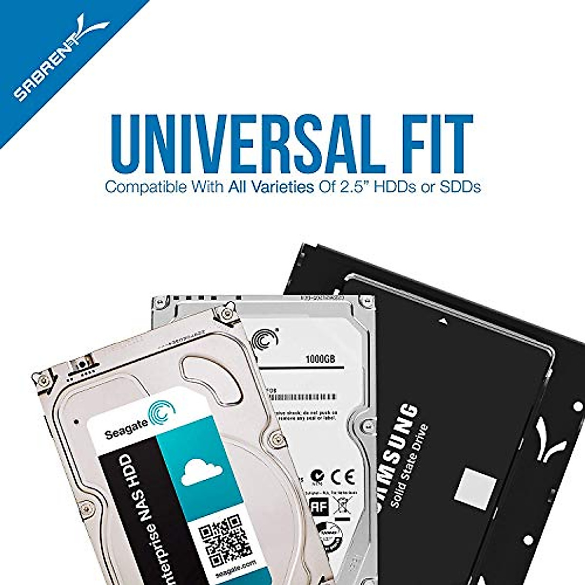 SABRENT 2.5 Inch to 3.5 Inch Internal Hard Disk Drive Mounting Bracket Kit (BK-HDDH)