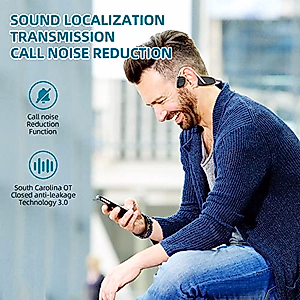 Eixpdaye Bone Conduction Headphones Bluetooth 5.3 Open Ear Headphones Waterproof 8 Hours Long Battery Life Wireless Earphones with Mic Headset for Running, Cycling, Driving, Sports, and Fitness