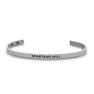 MSU Bangle- Spartans Will.- Adjustable | Michigan State University Bracelet | Michigan Jewelry
