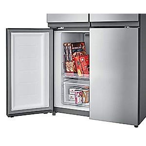 Frigidaire 17.4 Cu. Ft. 4 Door Refrigerator in Brushed Steel with Adjustable Freezer Storage