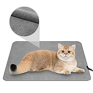 FluffyDream Pet Heating Pad for Dogs and Cats Indoor Warming Mat Electric Heating Pad with Chew Resistant Steel-Wrapped Cord and Soft Cover