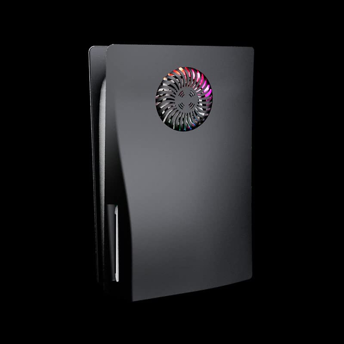 PS5 Faceplate Cooling Version PS5 Plate Cover Skin for Playstation 5 Disc Edition Upgraded Turbo Vents PS5 Replacement Side Plate Hard Shockproof ABS Anti-Scratch PS5 Plate Case Cooling Matte Black