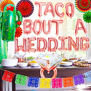 JeVenis Taco bout a Wedding Banner Decoration Taco bout Love Wedding Shower Decoration Taco bout a Wedding Backdrop Mexican Wedding Bridal Shower Decoration