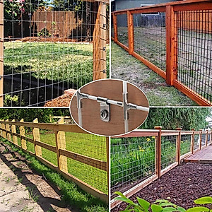 100 Pcs Fence Wire Clamps with 100 Pcs Screws, Stainless Steel Wire Clips Mount Welded Wire to Vinyl, Wood or Metal Fence (for 12-16 Gauge Wire Fencing)