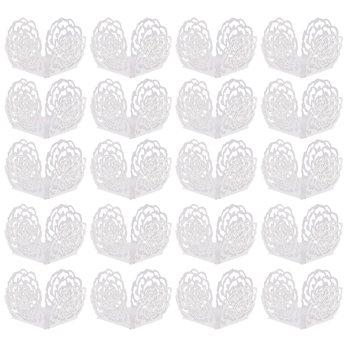 Alipis Chocolate Box Gift Chocolate Box Gift 50pcs Truffle Wrappers Paper Chocolate Paper Candy Cups Small Hollow-out Flower Truffle Wrappers Liners Cups Cupcake Liners